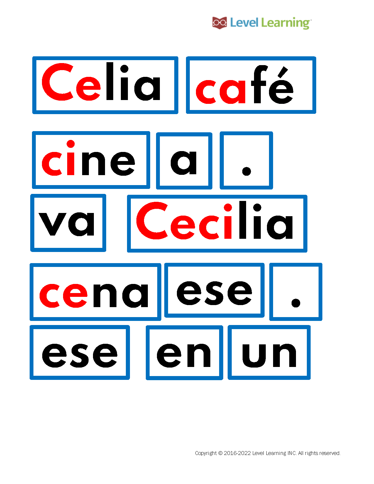Spanish Phonics Open Syllables 4 – Level Learning