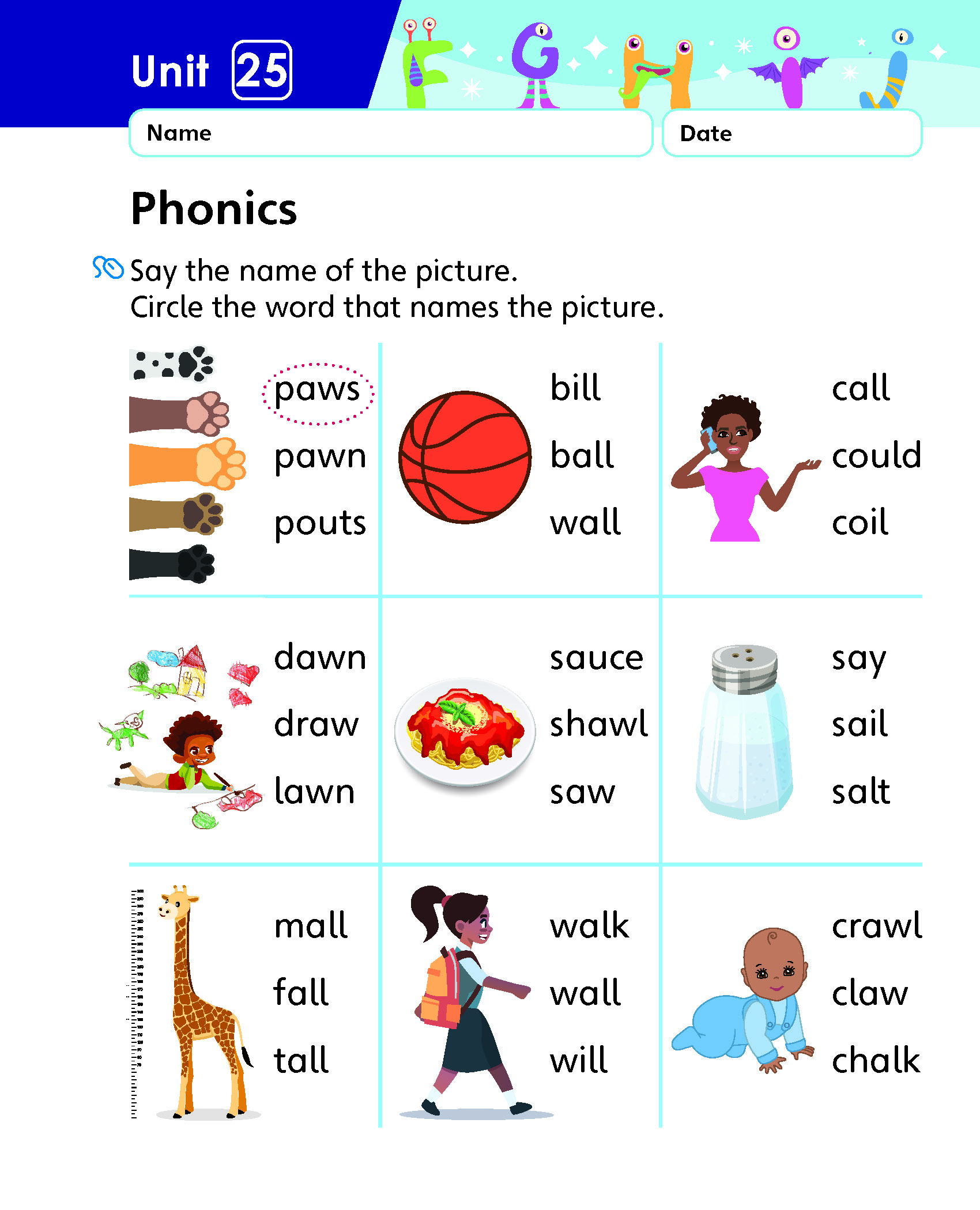 English Phonics 1 Unit 25-32 App – Level Learning